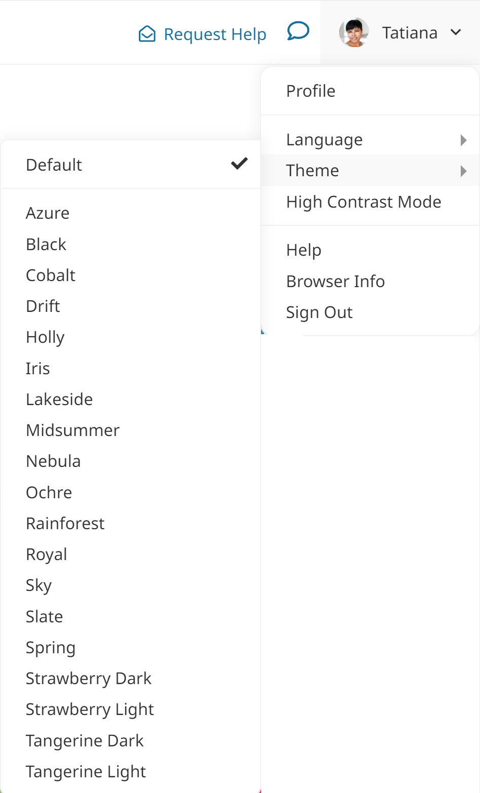 Learner Interface: Changing the Theme